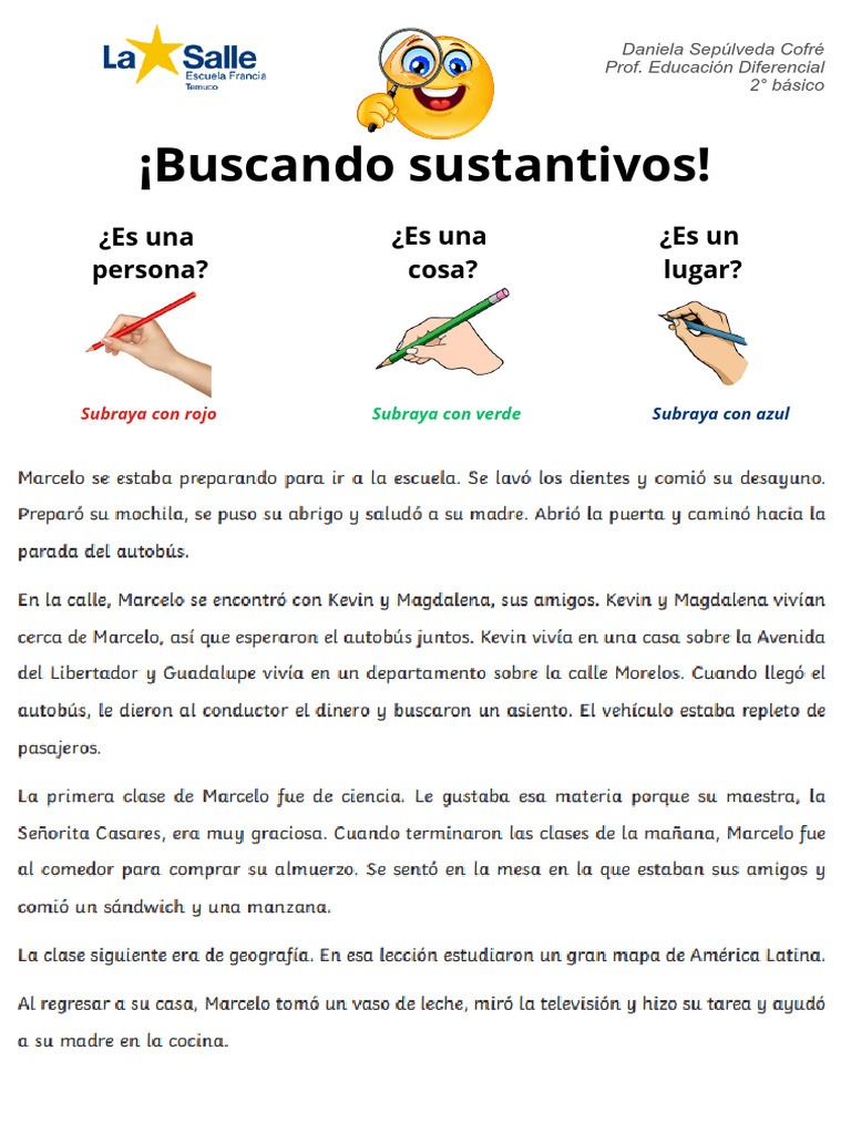 Buscando Sustantivos 2° | PDF