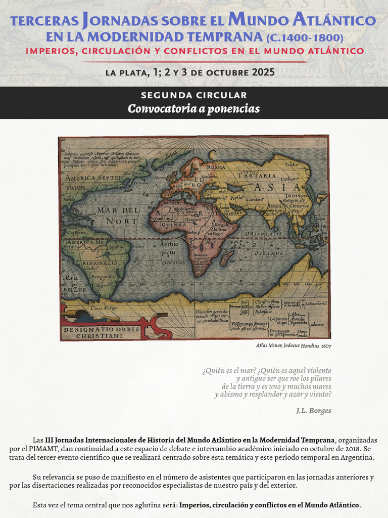 III Jornadas Mundo Atlántico 2da Circular | PDF | España | Educación en ...