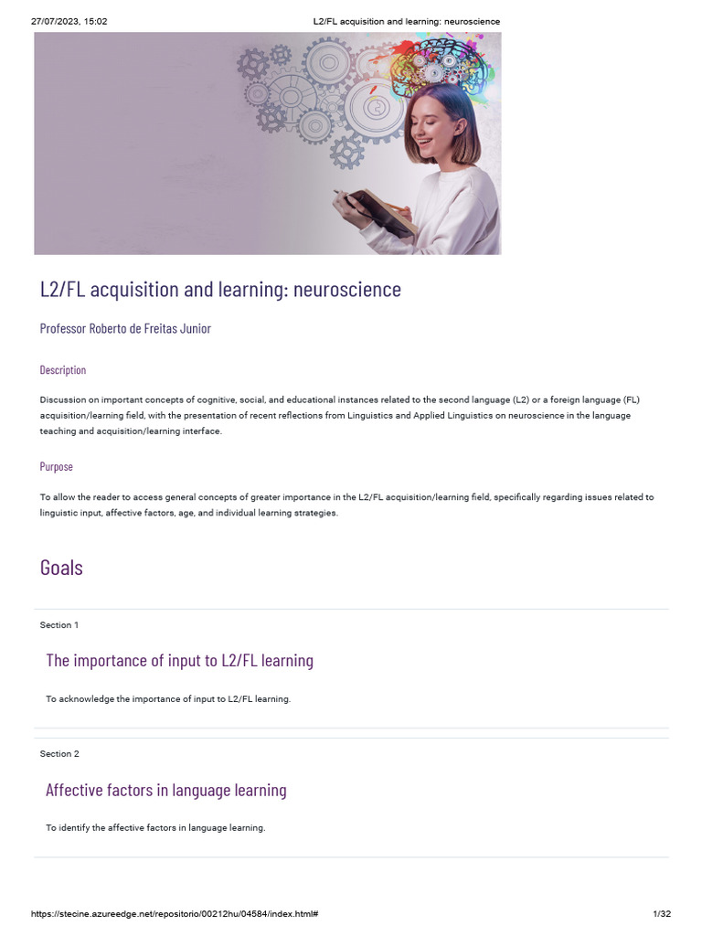2 - L2 - FL Acquisition and Learning - Neuroscience | PDF | Second Language | Second Language ...