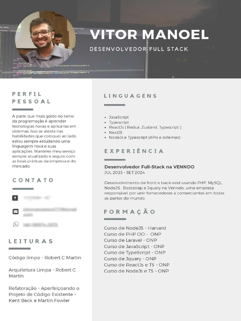 Currículo Dev Júnior | PDF