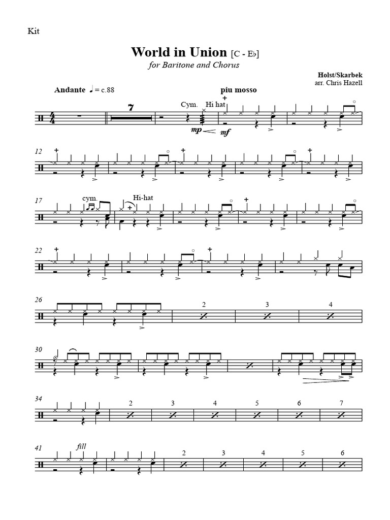 World in Union FS In C Kit | PDF