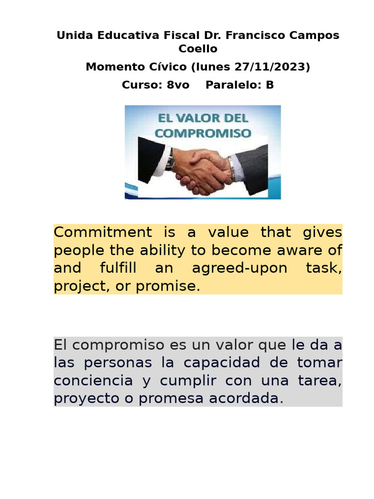 Valor Ingles - Español | PDF