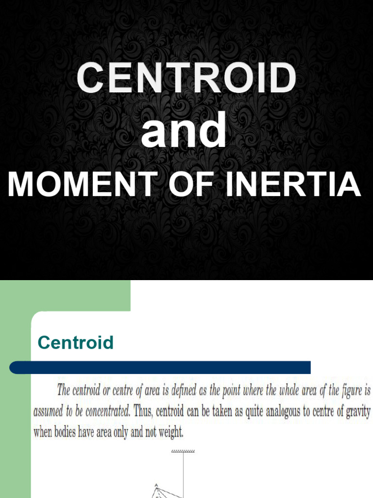 Centroid Moment of Inertia | PDF | Geometry | Physical Quantities
