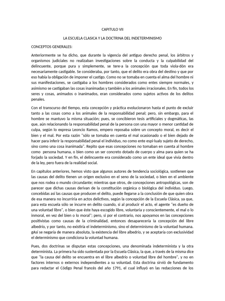 CAPITULO VII Exposicion | PDF | Libre albedrío | Determinismo