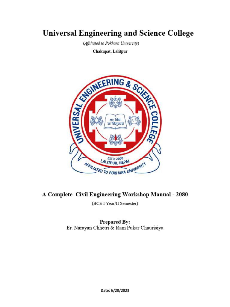 Civil Engineering Workshop | PDF | Brick | Woodworking