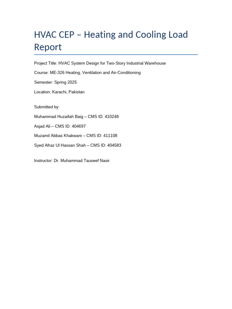 HVAC_CEP_Detailed_Report | PDF