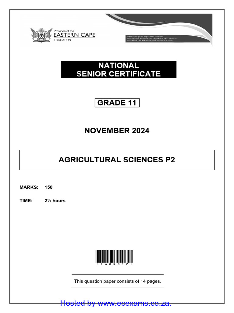 Agric Sciences p2 Gr11 Nov2024 | PDF | Fruit | Fertilizer