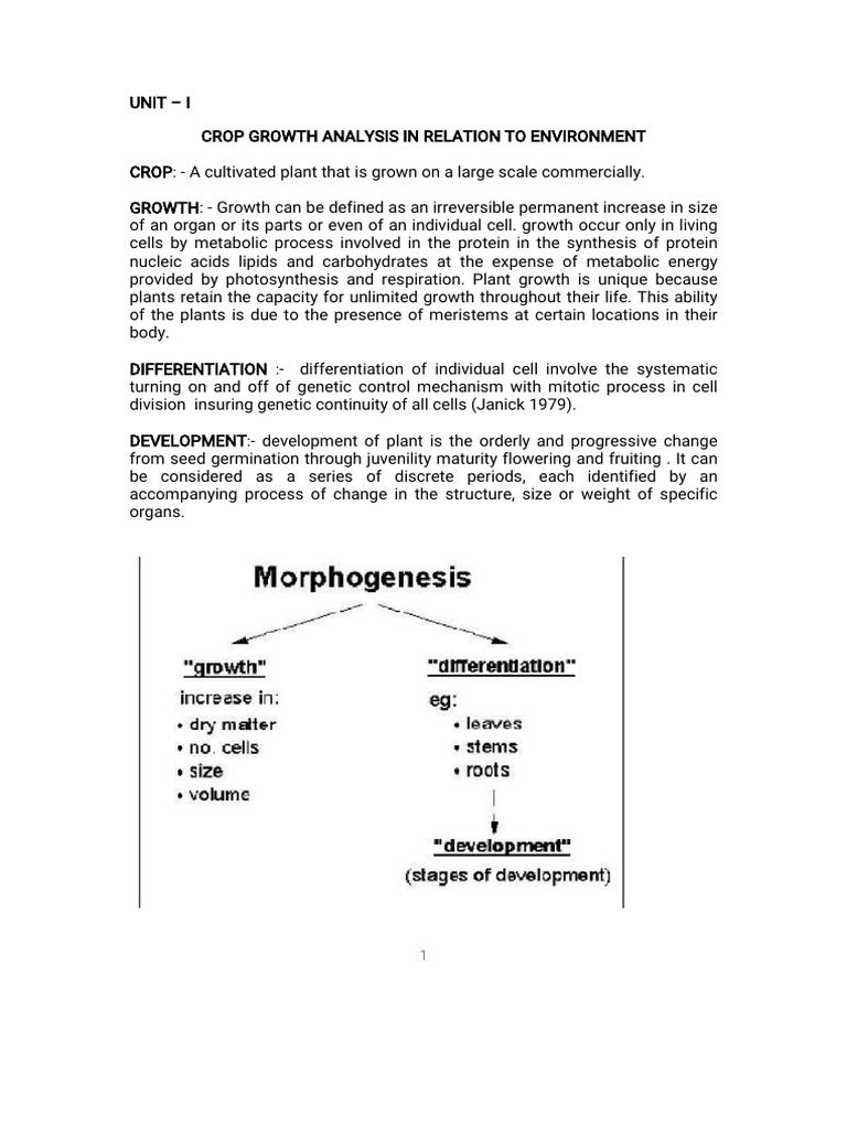 Crop Growth and Environmental Factors | PDF