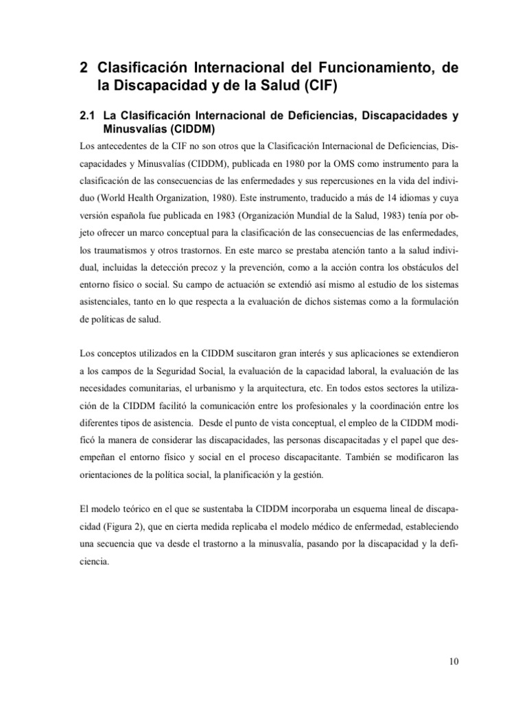 Clase 2 CIF | PDF | Invalidez | Mente