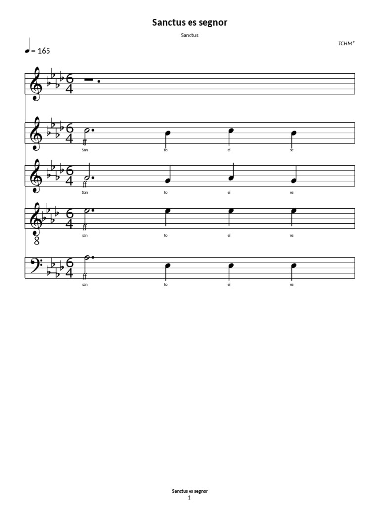 Sanctus Es Segnor | PDF