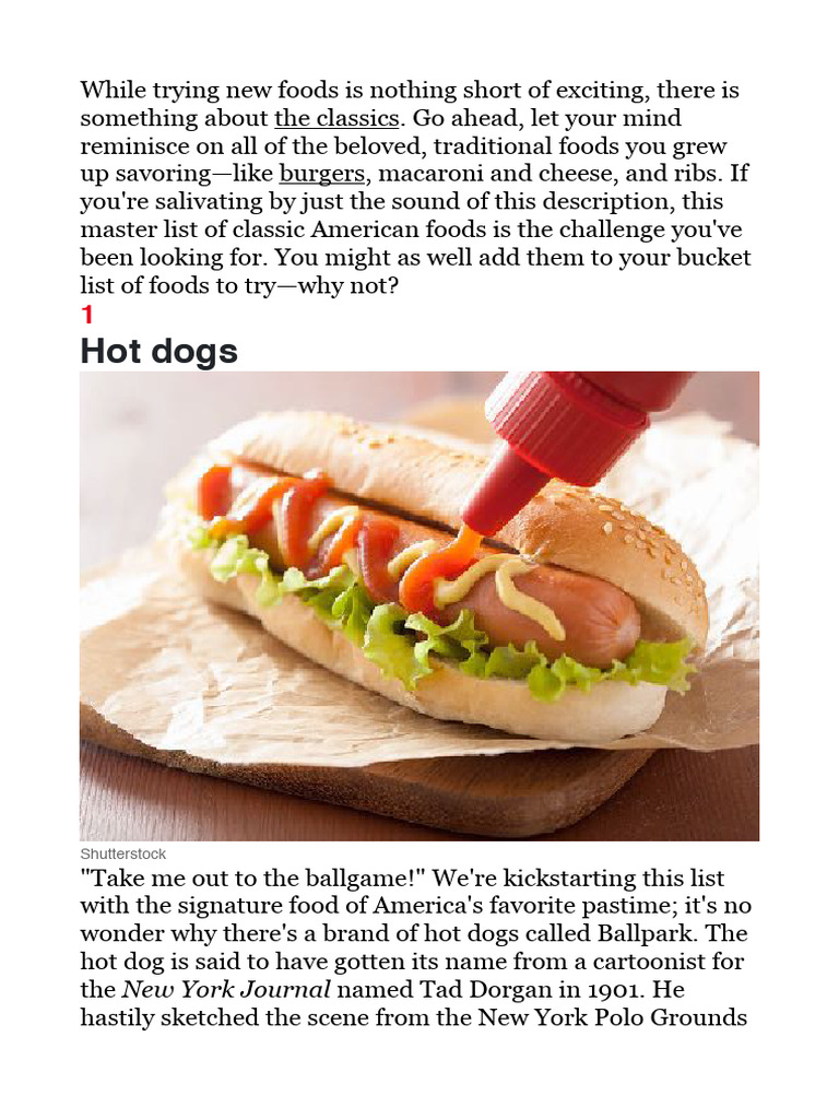 American Food English Lesson | PDF | Macaroni And Cheese | Cooking