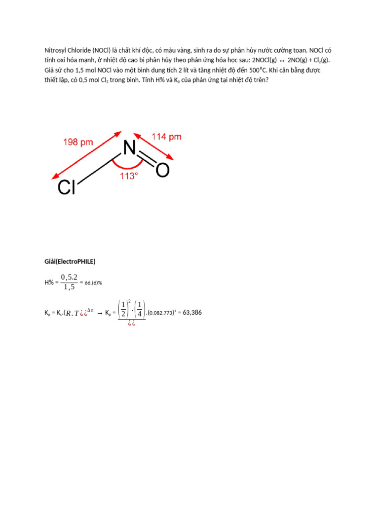 Nitrosyl Chloride | PDF
