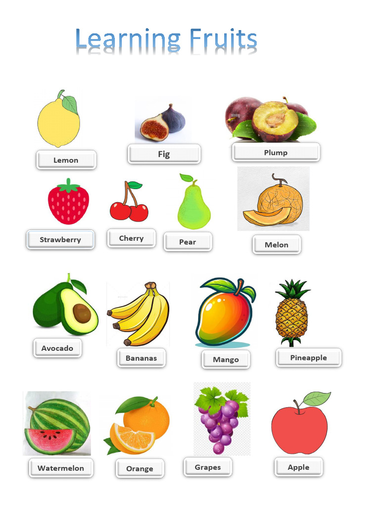 Learn Fruits | PDF