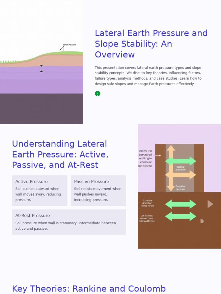 Lateral Earth Pressure and Slope Stability An Overview - PPTX 20250521 ...