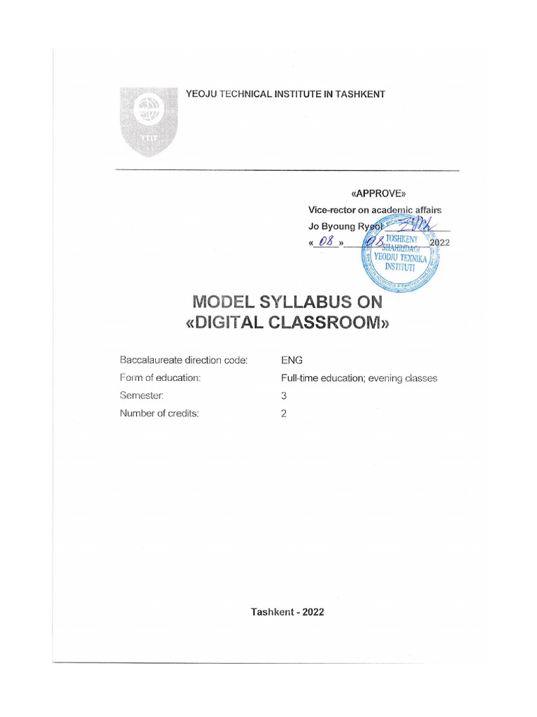 Syllabus Digital Classroom | PDF | Learning | Educational Technology