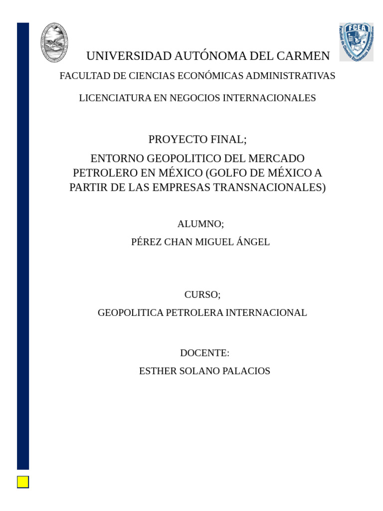 Trabajo Final GPI | PDF | Petróleo | México