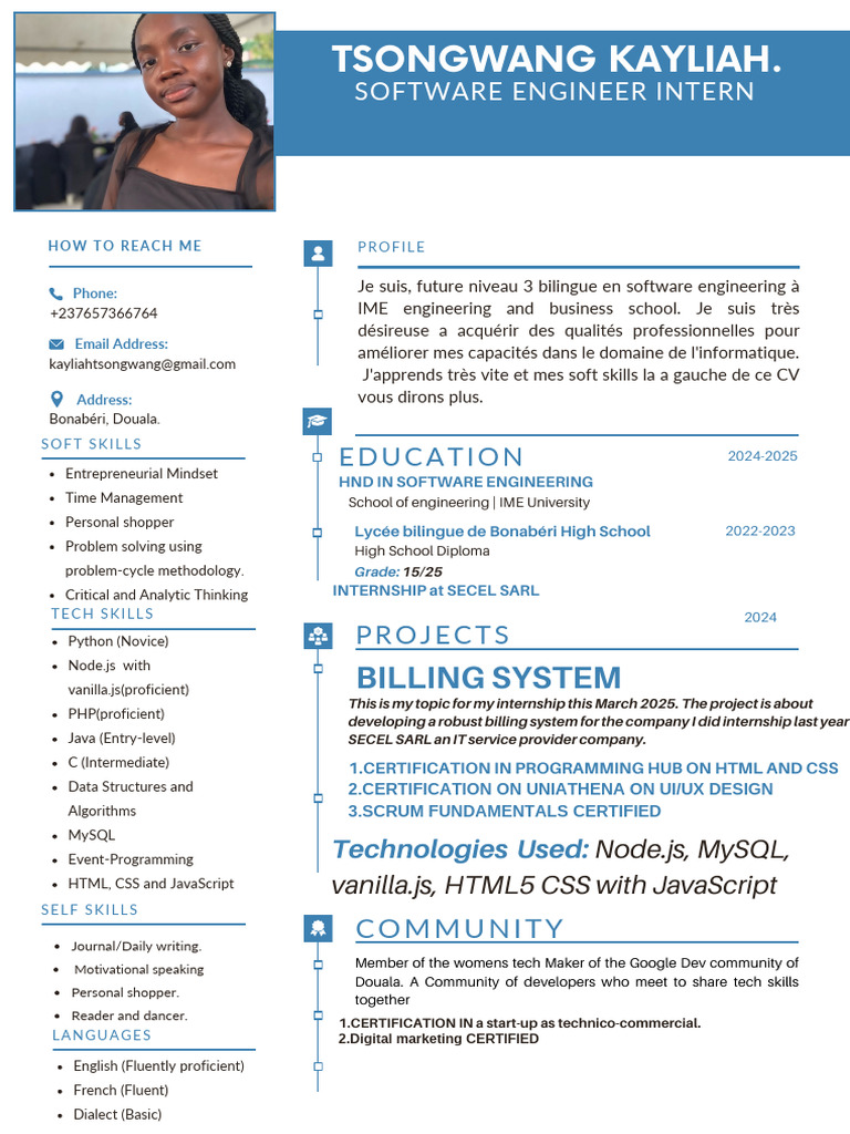 Kayliah CV - 20250420 - 071524 - 0000 | PDF | Computing | Computer Science