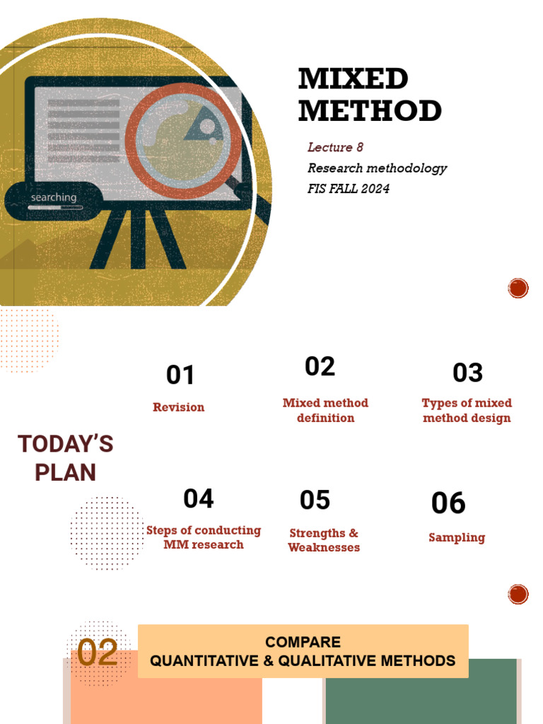Lec 8 - Mixed Method | PDF | Methodology | Quantitative Research