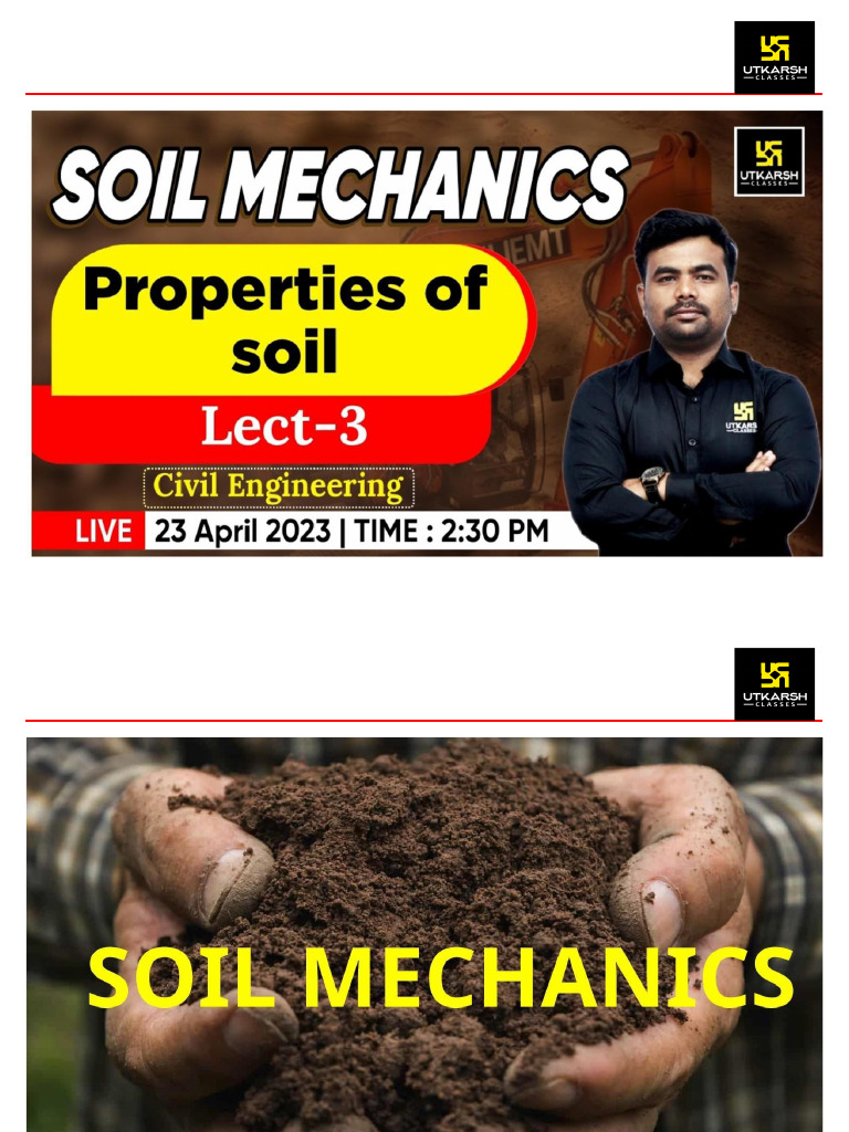 3 Properties of Soil Soil Mechanics #3 Civil Engineering For All AE | PDF