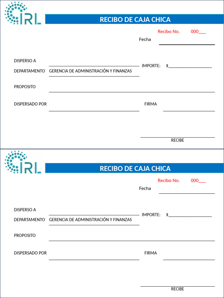 Recibo Caja Chica | PDF