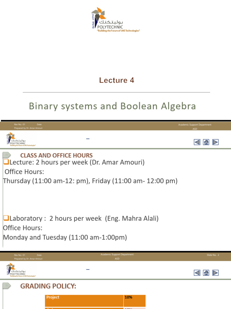ENG 1011 Lecture 4 Boolean Algebra | PDF | Boolean Algebra | Teaching Mathematics