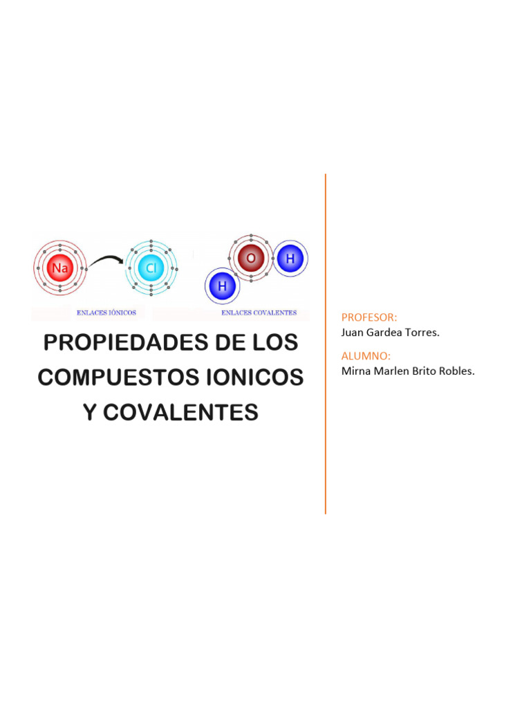 Propiedades de Los Compuestos Ionicos y Covalentes | PDF