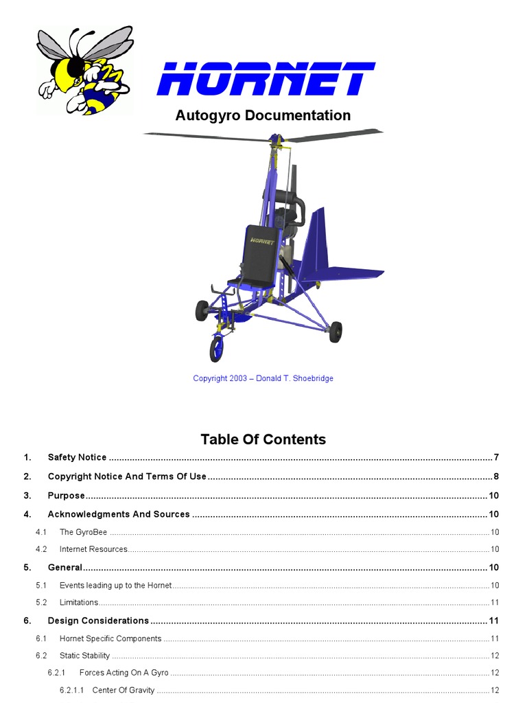12931634 Hornet Ultralight Autogyro Plans | Helicopter Rotor | Welding