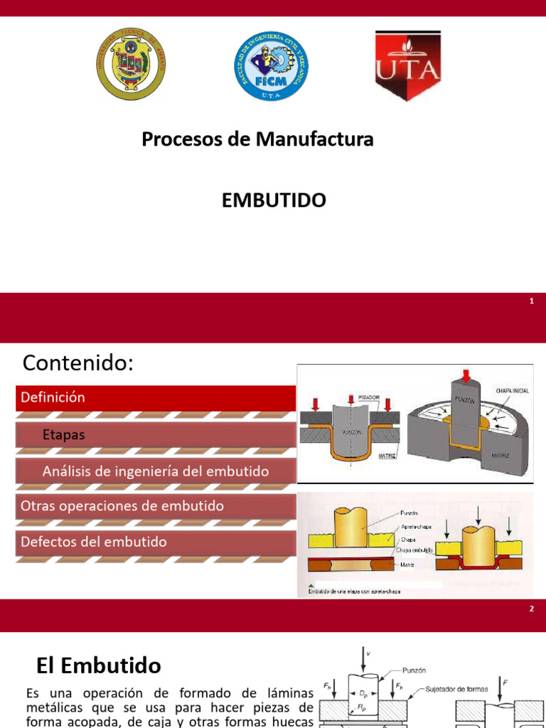 Proceso de Embutido en Manufactura | PDF | Deformación (ingeniería ...
