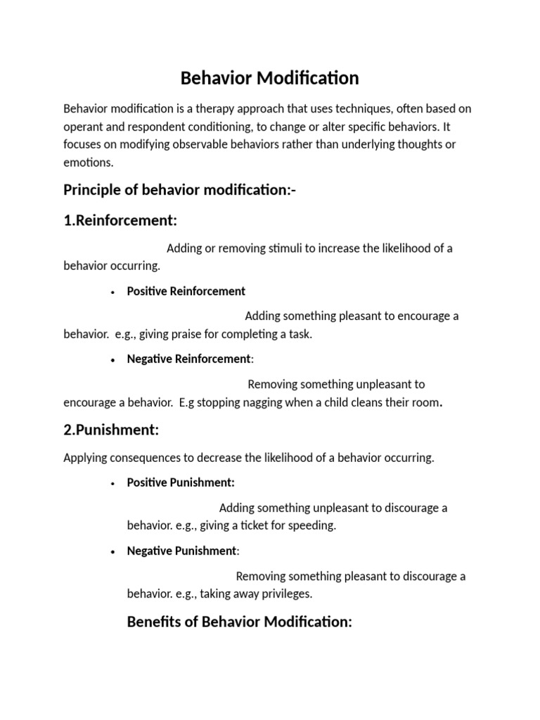 Behavior Modification | PDF