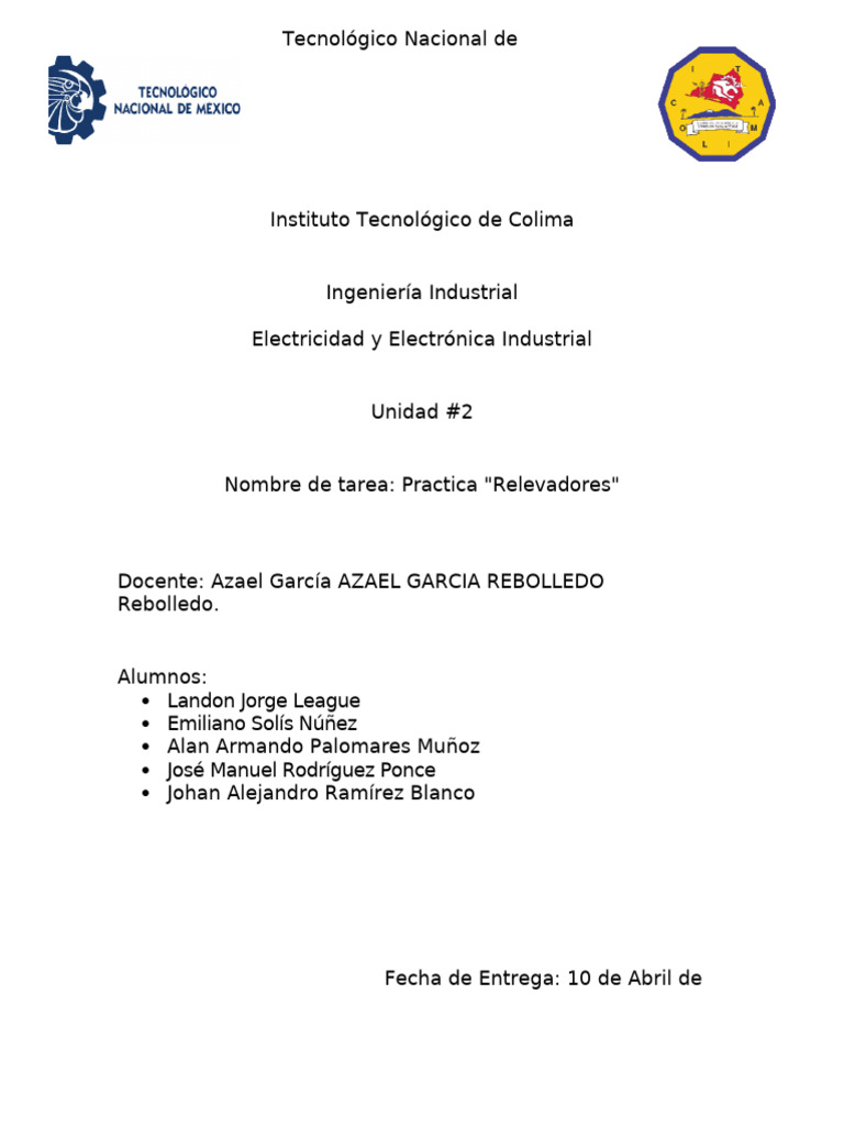 Practica Reles Flata | PDF | Relé | Cambiar
