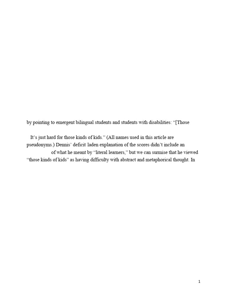 Bertrand & Marsh - DBDM and Deficit Thinking | PDF | Teachers | Special Education