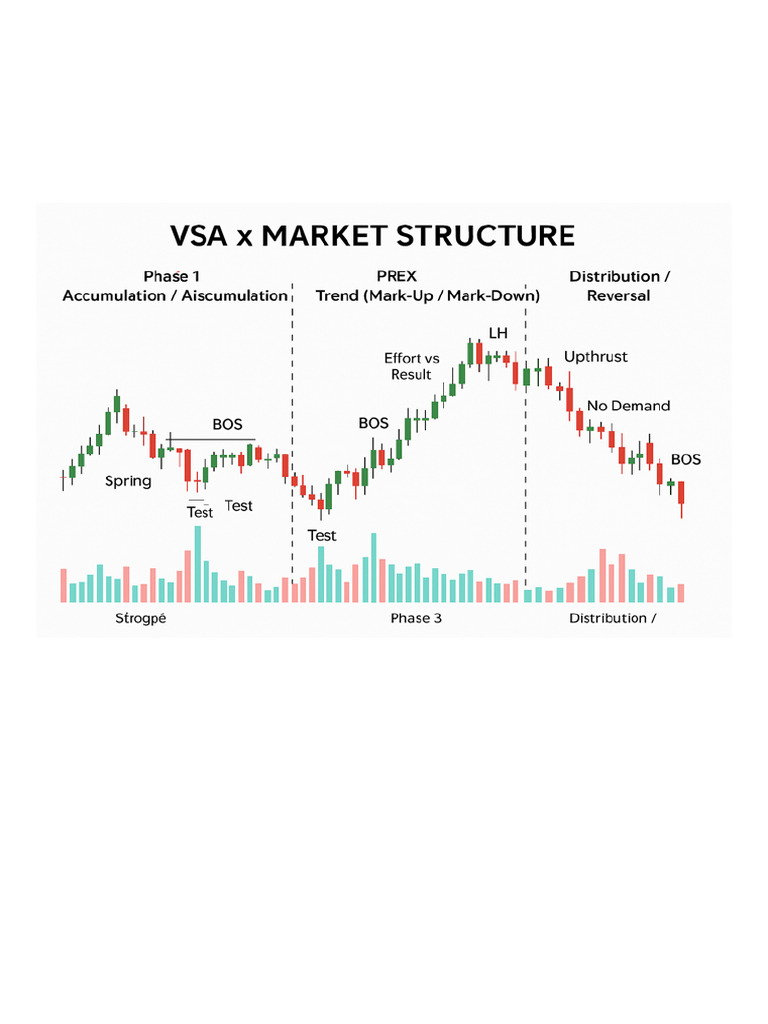 VSA & Market Structure Cheat Sheet | PDF