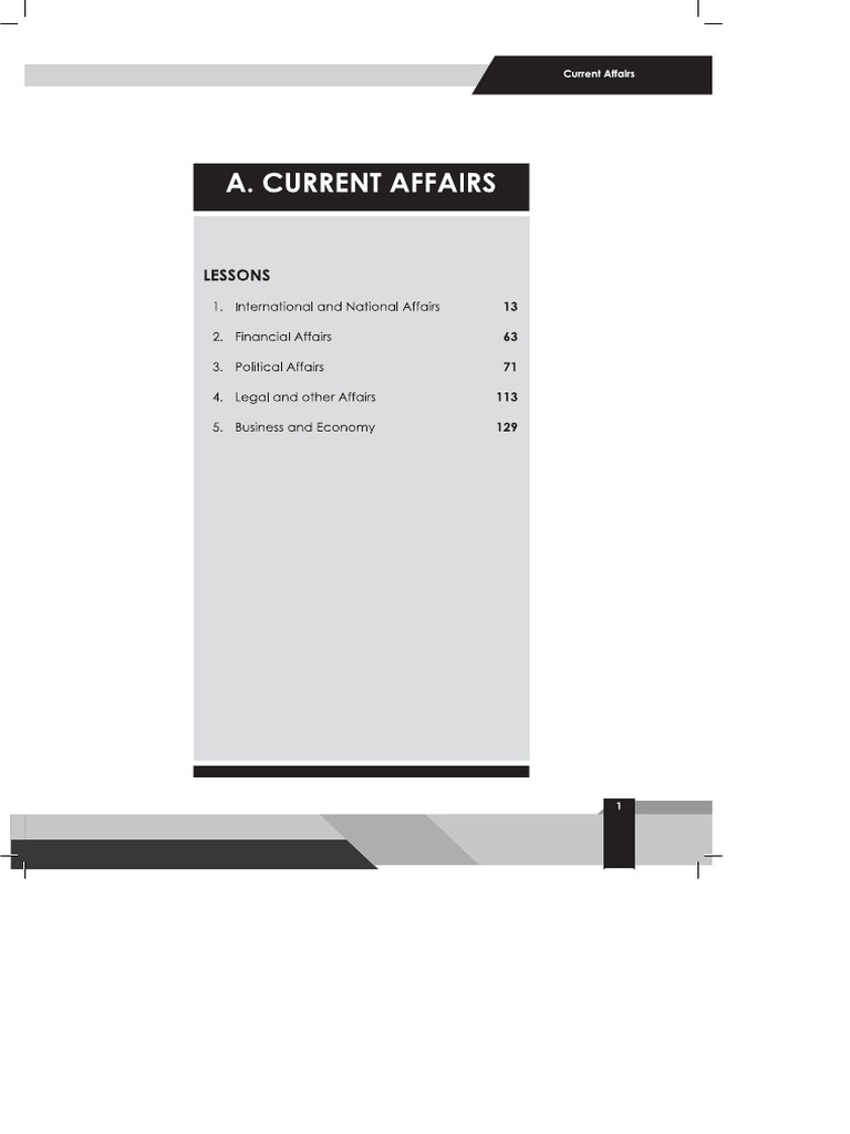 Curreent Affairs CSEET | PDF