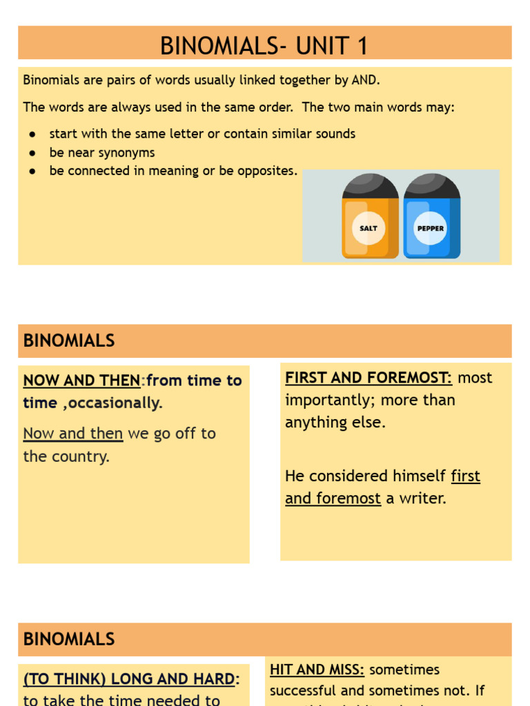 Understanding Binomials in English | PDF