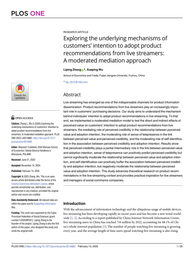 Exploring The Underlying Mechanisms of | PDF | Self Concept | Intention