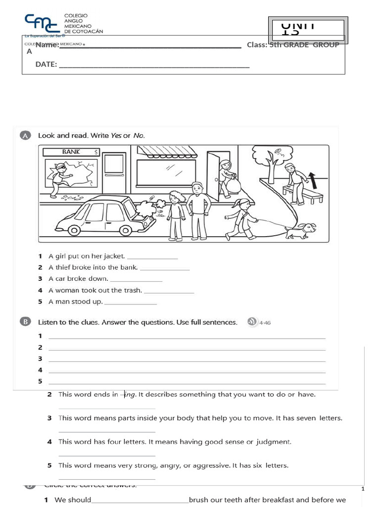 Unit 13 Exam 5th Grade 24 - 25 | PDF