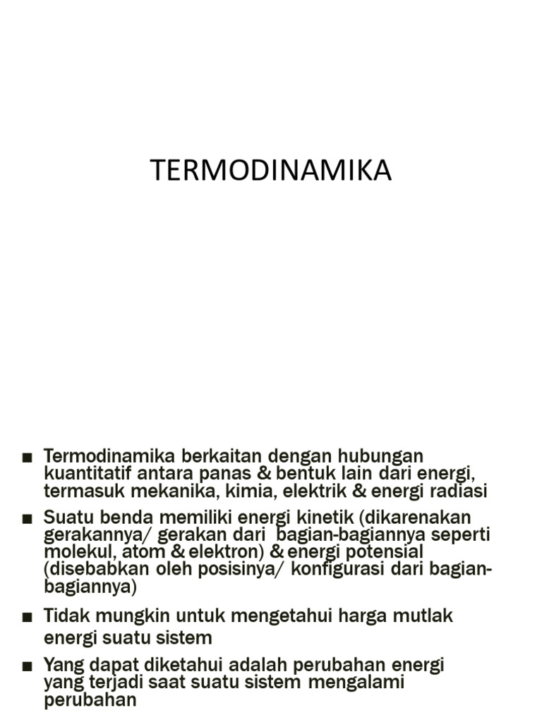 Termodinamika 1 | PDF