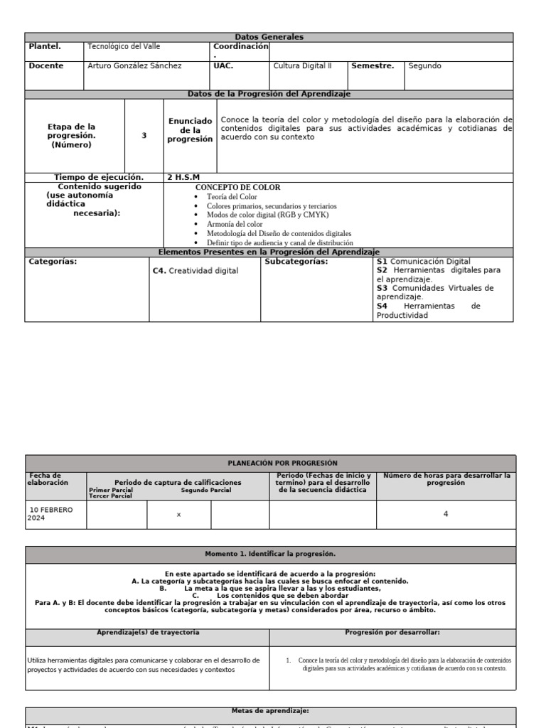 Progresion 3 | PDF | Evaluación | Enseñando