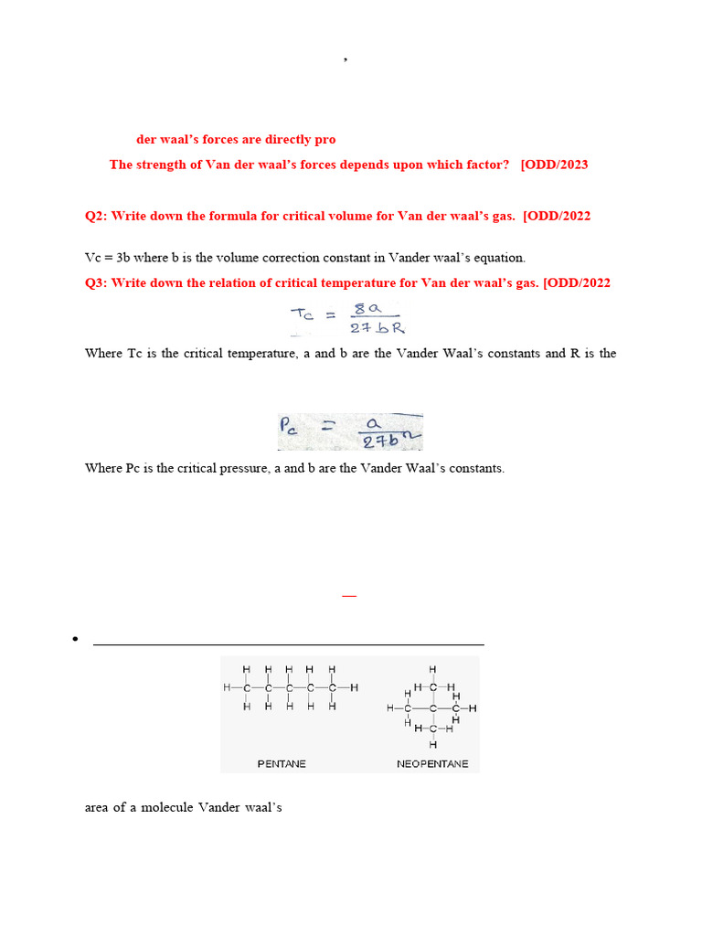 Intermolecular Forces - QUESTION AND ANSWER | PDF | Gases ...