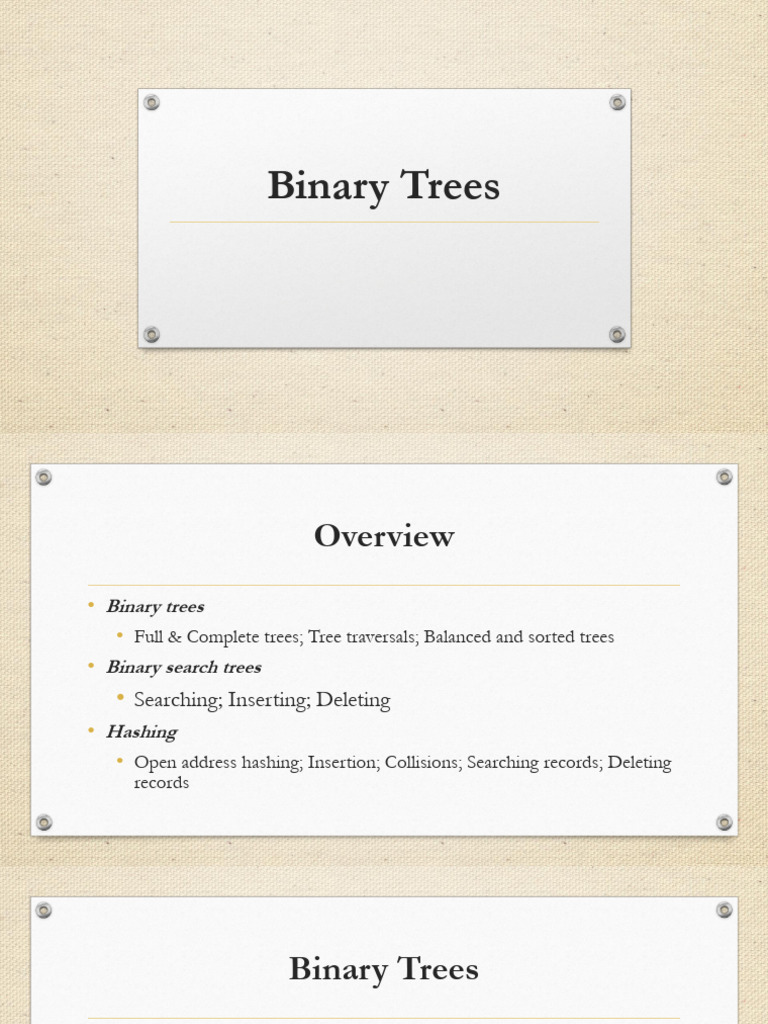 Lecture 4 - Binary Trees | PDF | Algorithms And Data Structures | Algorithms