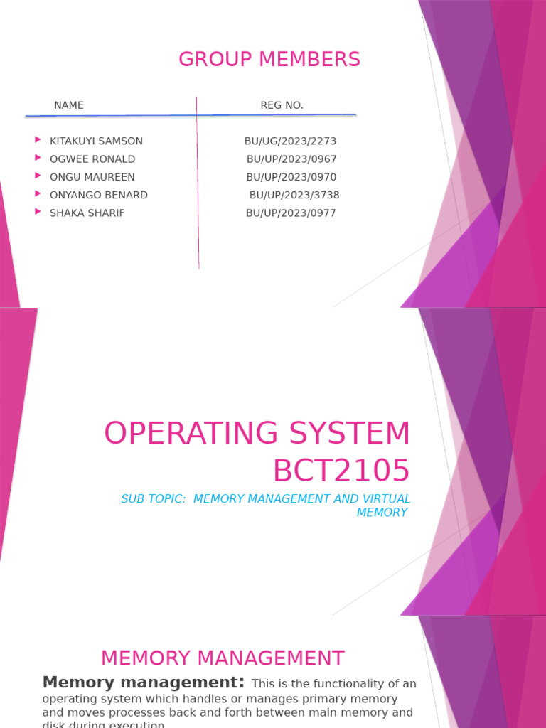 Group 3 OS Work | PDF | Computer Data Storage | Operating System