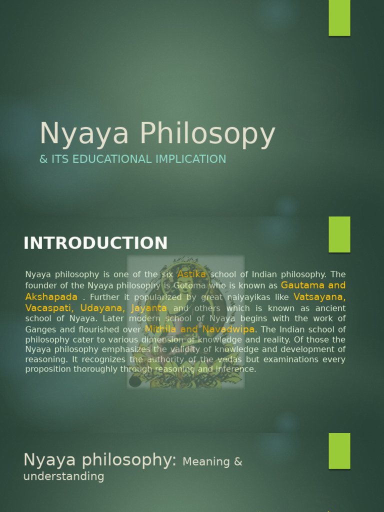 Nyaya Philosophy and Its Rducational Implication | PDF | Epistemology ...