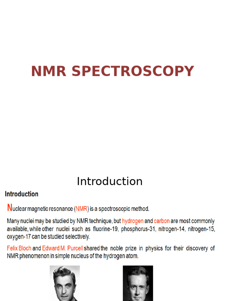 NMR Spectroscopy 24.2.24 | PDF | Nuclear Magnetic Resonance | Spin ...