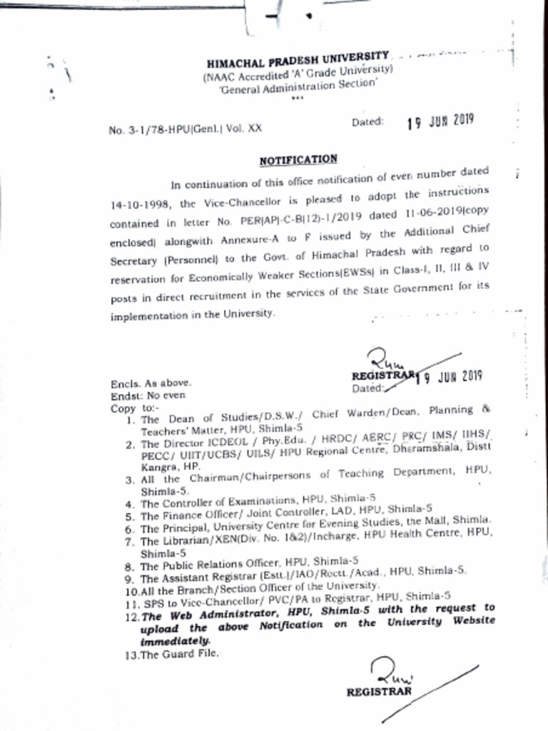 EWS Notification | PDF