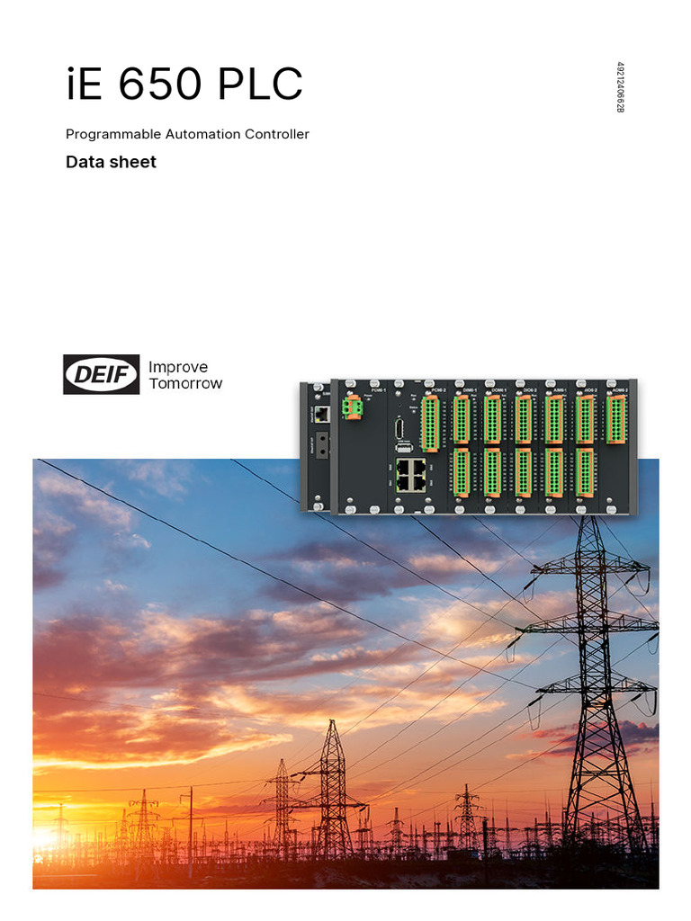 Ie 650 PLC Data Sheet 4921240662 Uk | PDF | Power Supply | Usb