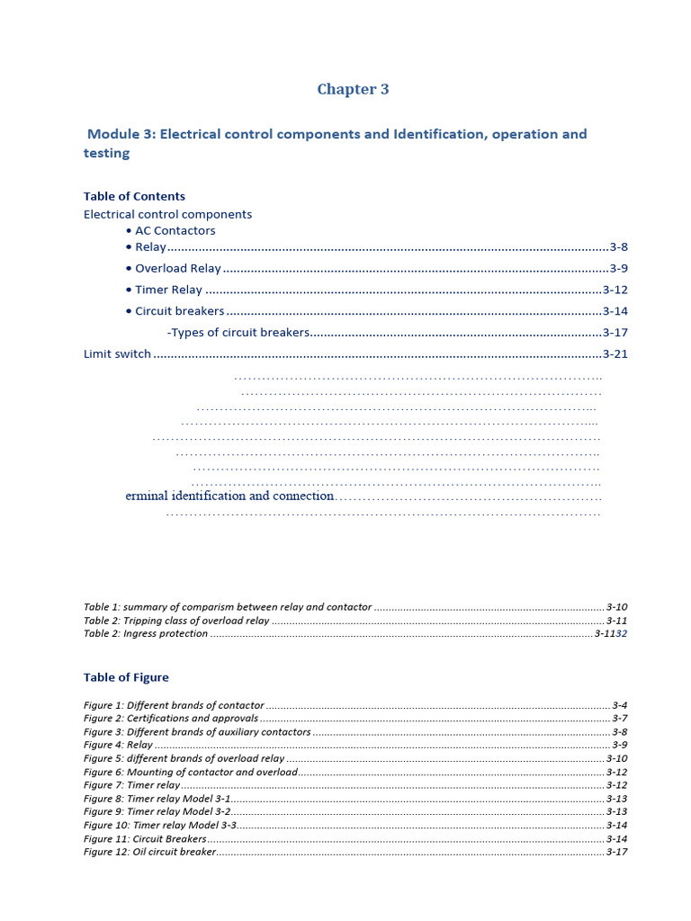 Module 3 - Electrical Control Components | PDF | Relay | Electric Arc