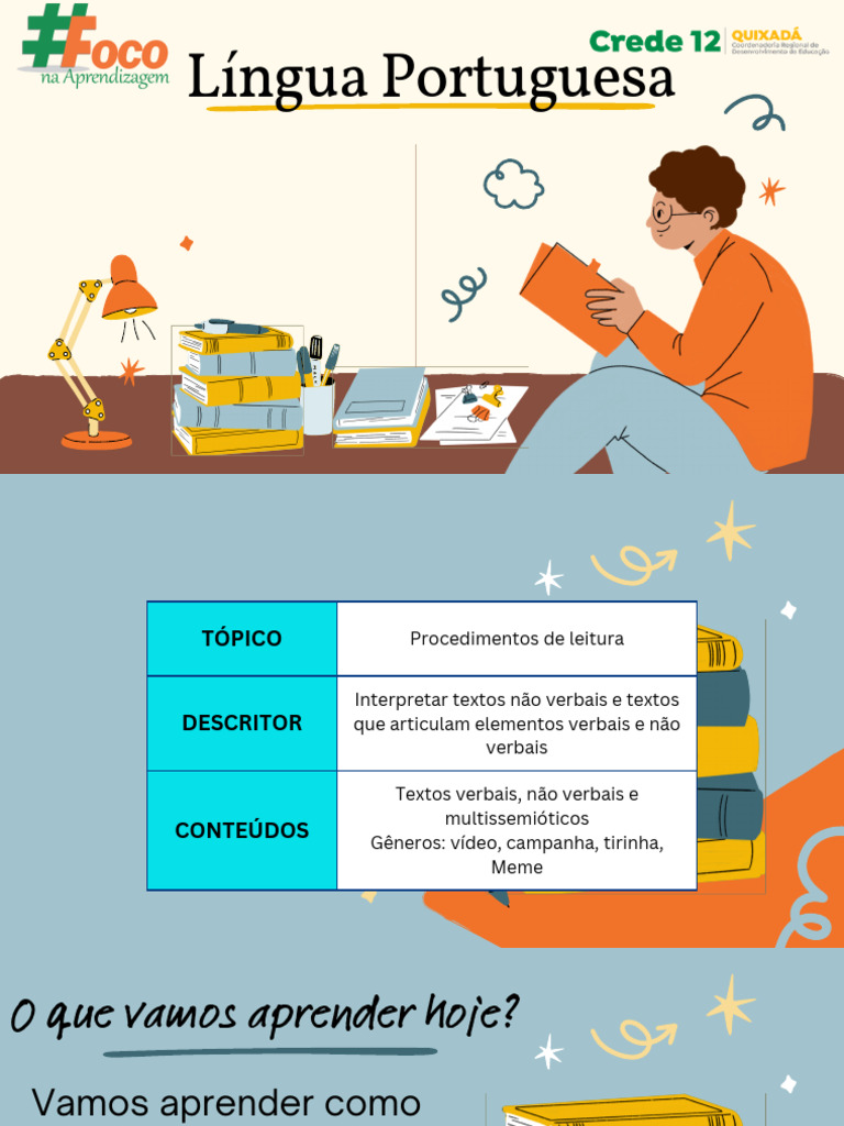 D04 - Interpretar Textos Não Verbais e Textos Que Articulam Elementos Verbais e Não Verbais ...