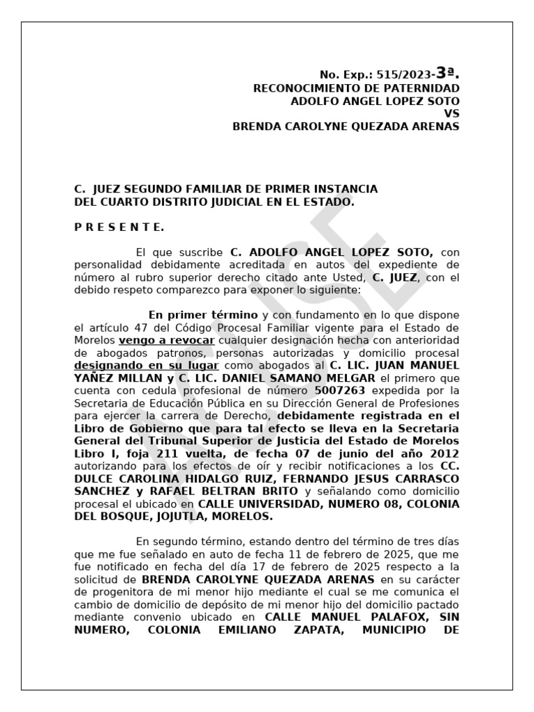 vista cambio de domic | PDF | Justicia | Crimen y violencia