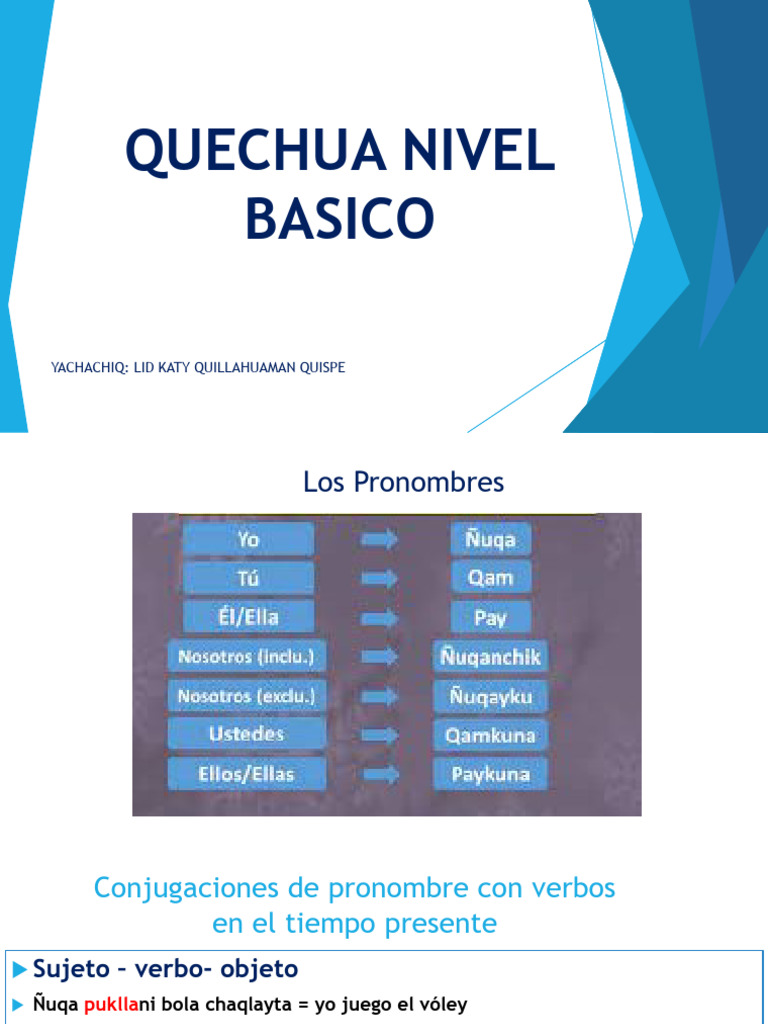 QUECHUA NIVEL BASICO 3 | PDF | Verbo | Conjugación gramatical