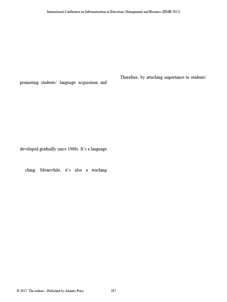 Application of Task-Based Approach in English Teac | PDF ...